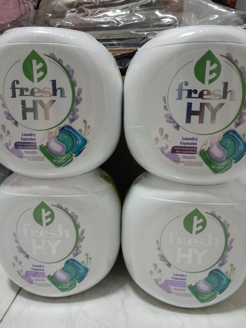 Walch Fresh HY Laundry Capsules 4in1 600ml (60 pacs), Furniture & Home ...
