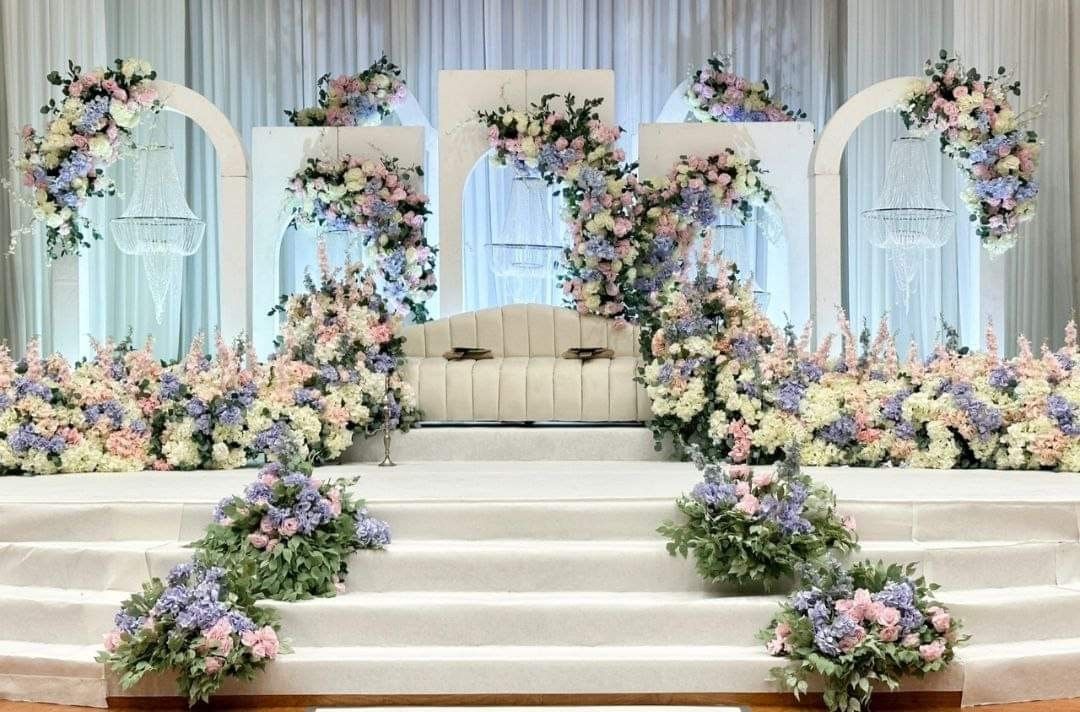 Wedding ceremony setup pakej perkahwinan pelamin garden theme church ...