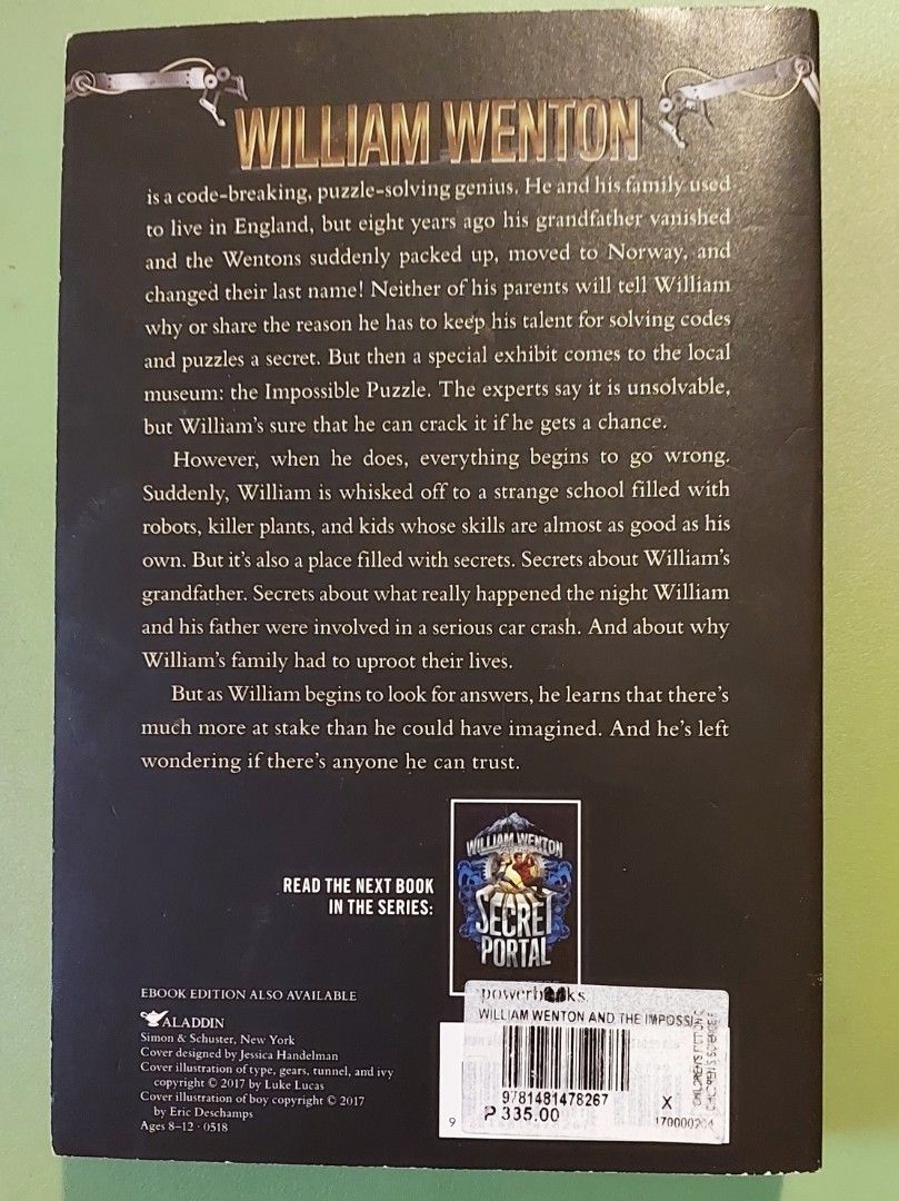 Wiliam Wenton and The Impossible Puzzle by Bobbie Peers, Hobbies & Toys ...