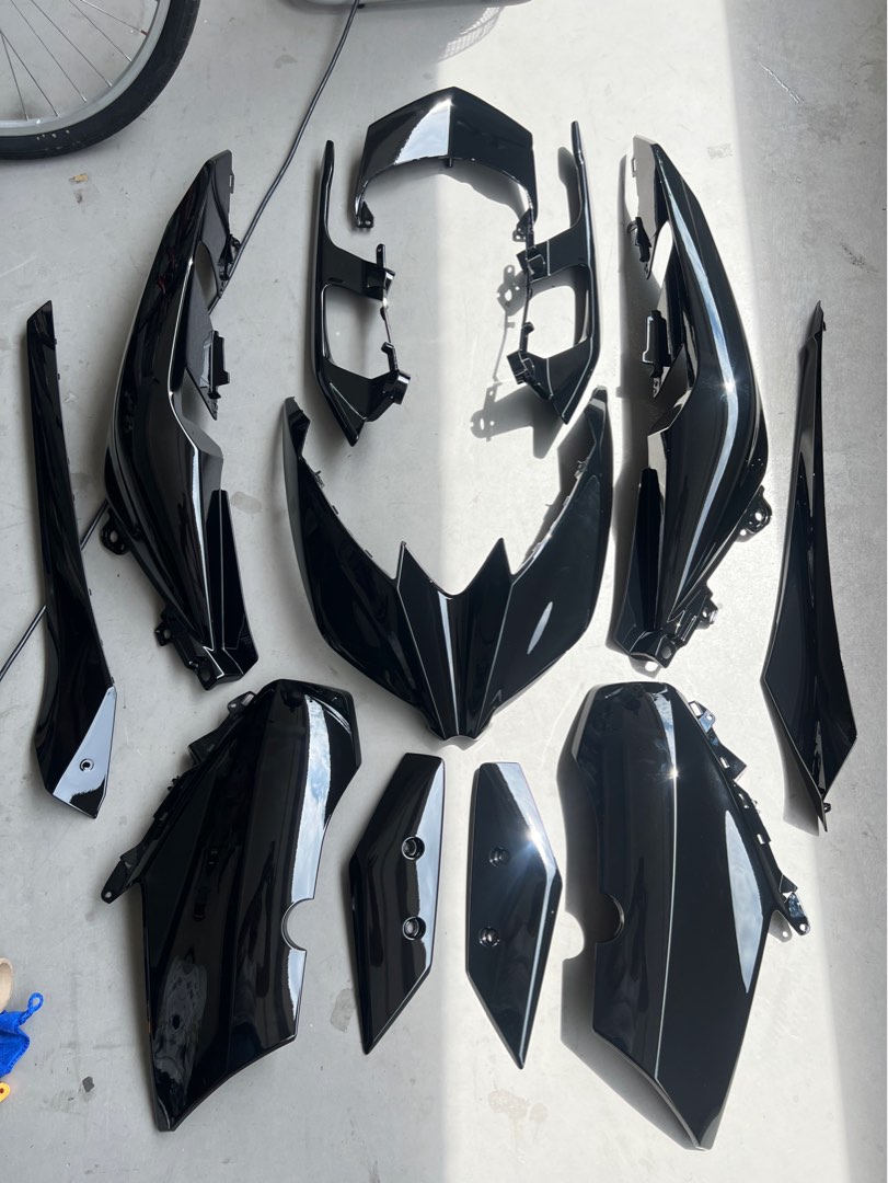 Xmax original Coverset parts repaint black glossy, Motorcycles ...
