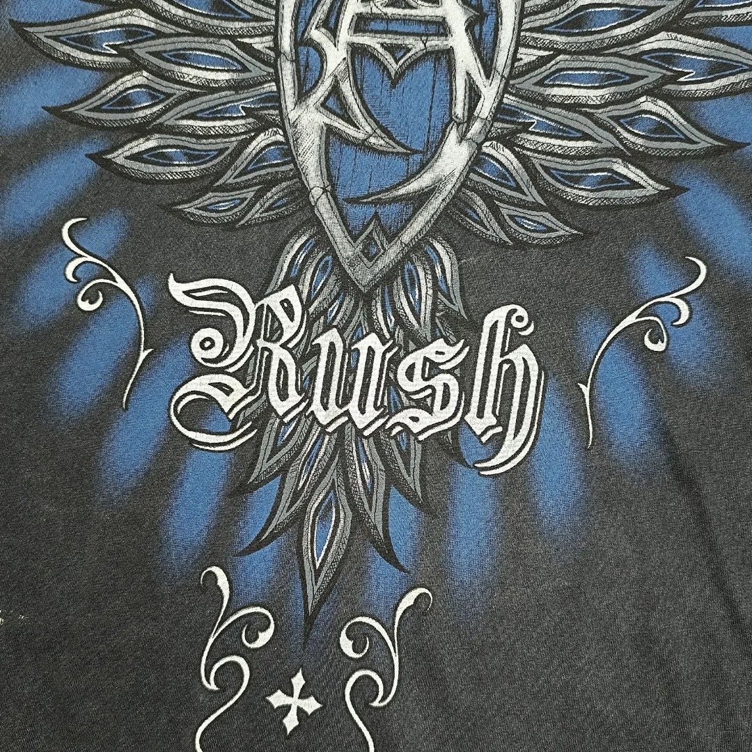 Y2K Affliction x Rush by Georges St. Pierre Double Sided Eagle Shirt ...