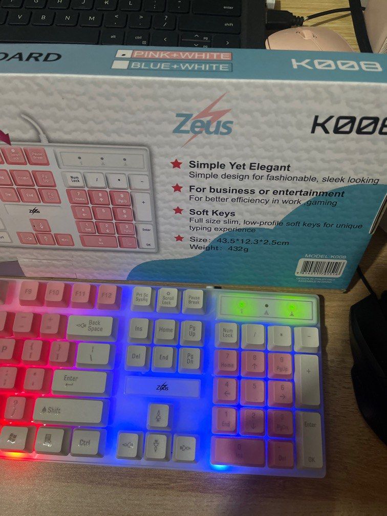 Zeus Led wired retro keyboard on Carousell