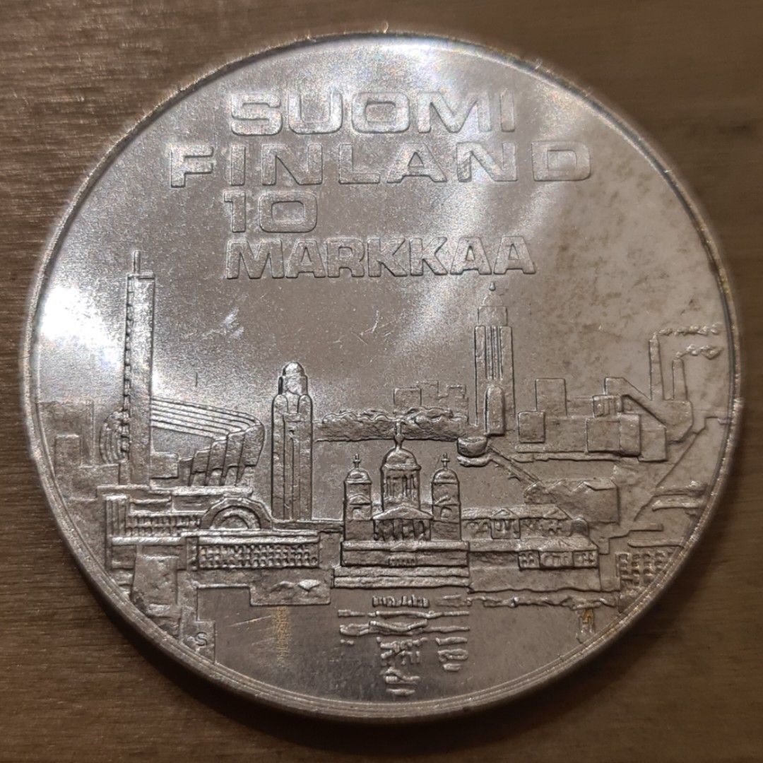 1971 Finland Atheletic Championship 10 Markka Silver Coin, Hobbies ...