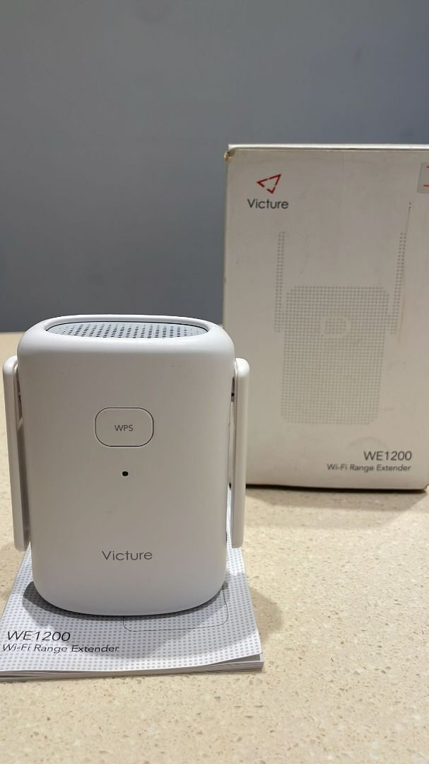 3105) VICTURE 1200MBPS WIFI BOOSTER WIFI RANGE EXTENDER REPEATER 2.4GHZ ...