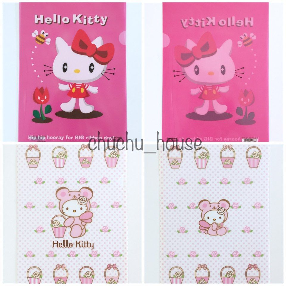全新 Hello kitty A4 folder, 興趣及遊戲, 手作＆自家設計, 文具 - Carousell