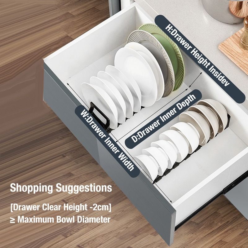 Adjustable Dish Rack Bowl Rack Plate Rack For Countertops Cabinets ...