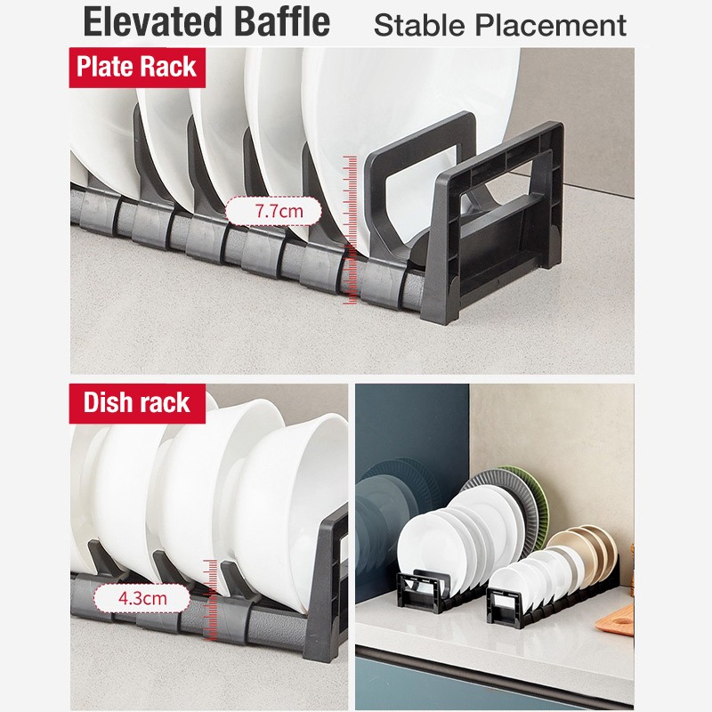 Adjustable Dish Rack Bowl Rack Plate Rack For Countertops Cabinets ...