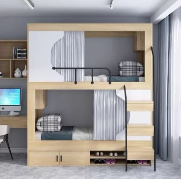 adult bunk bed bedroom modern bunk bed bunk bed space capsule bed small apartment rental house ...