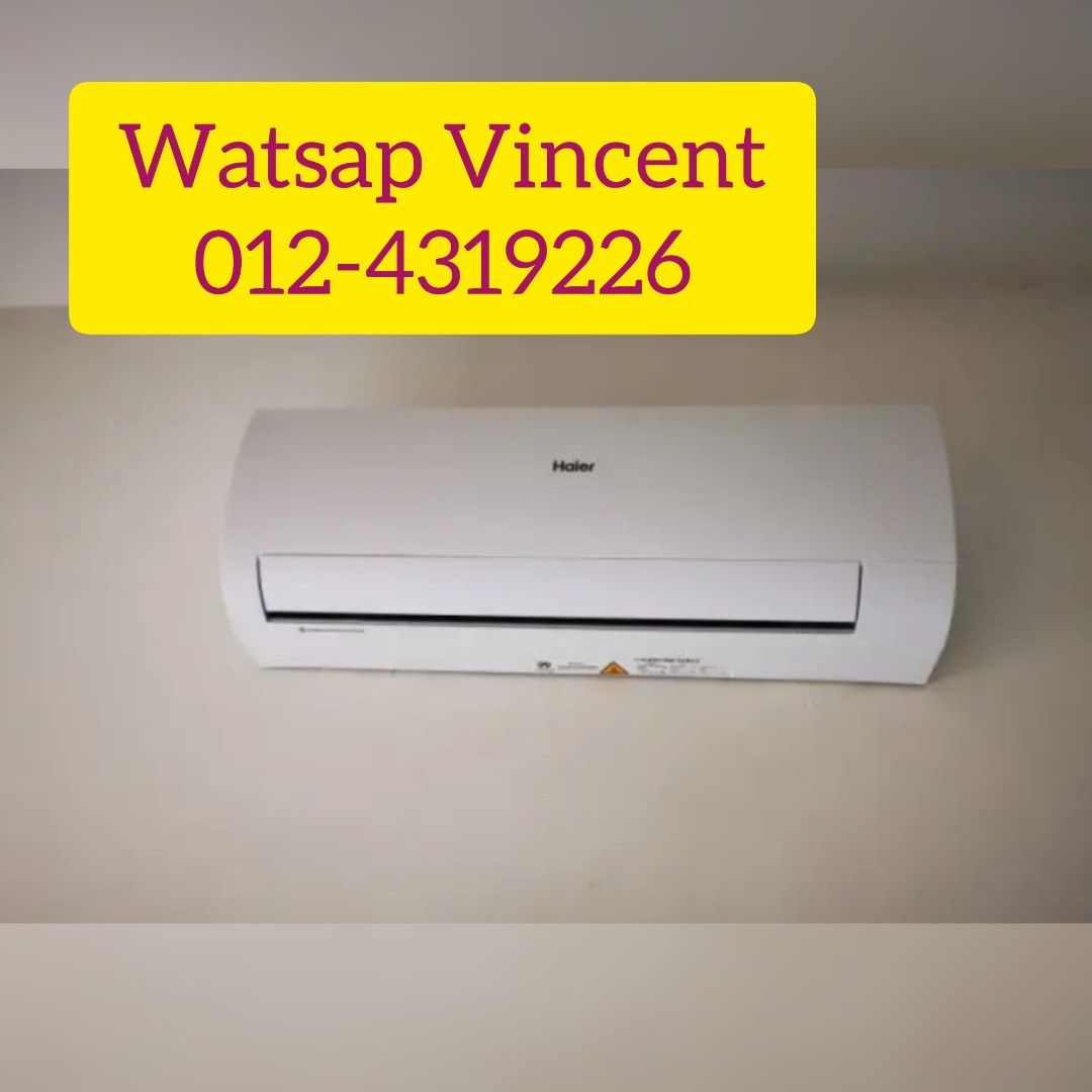 Aircond 1hp Haier Ansuran Kedai, TV & Home Appliances, Air Conditioners ...