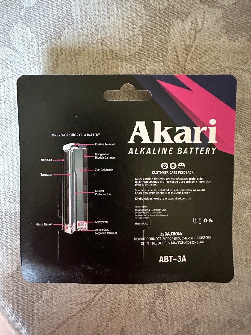 Akari AAA alkaline battery, Photography, Photography Accessories ...