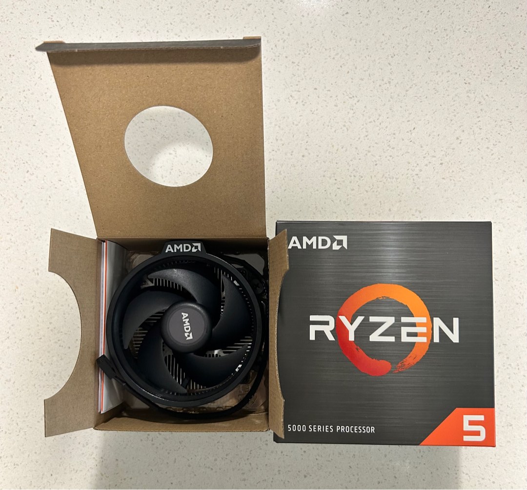 AMD Ryzen 5 5600X heat sink fan, Computers & Tech, Parts & Accessories ...