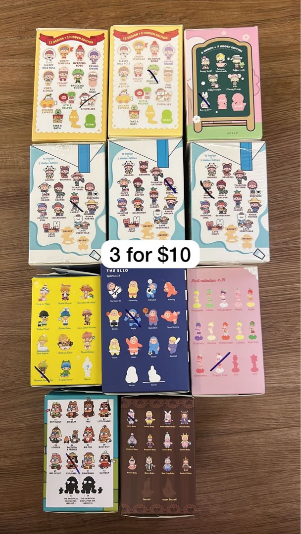 Assorted popmart blind box, Hobbies & Toys, Toys & Games on Carousell