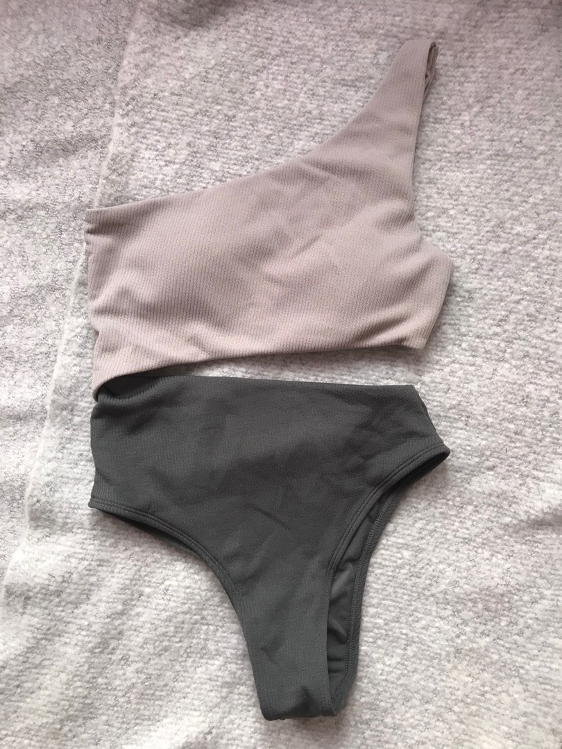Assymetrical One-Piece Bikini, Women's Fashion, Swimwear, Bikinis ...