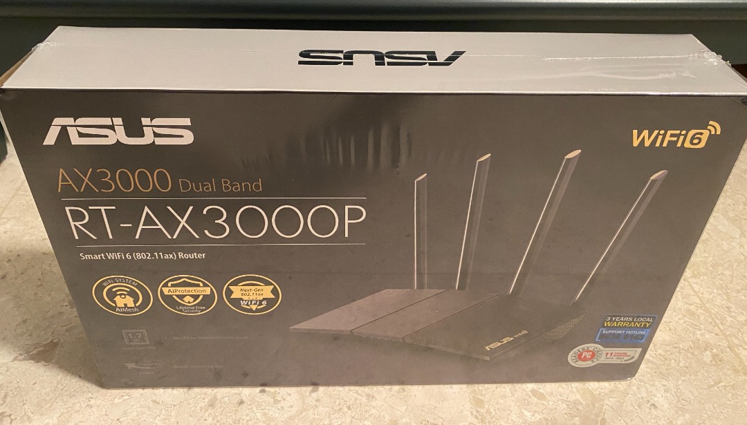 [Brand New] ASUS RT-AX3000P Dual Band WiFi 6 Router, Computers & Tech ...