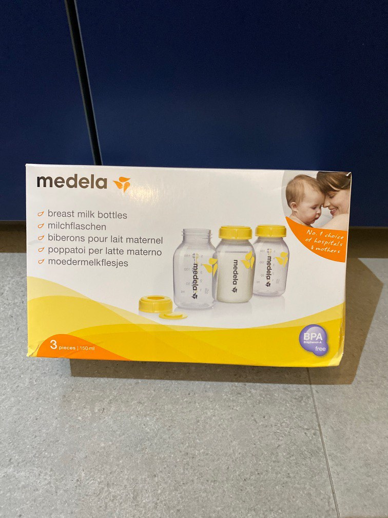 BRAND NEW Medele breast milk bottles (3 bottles in a box), Babies ...