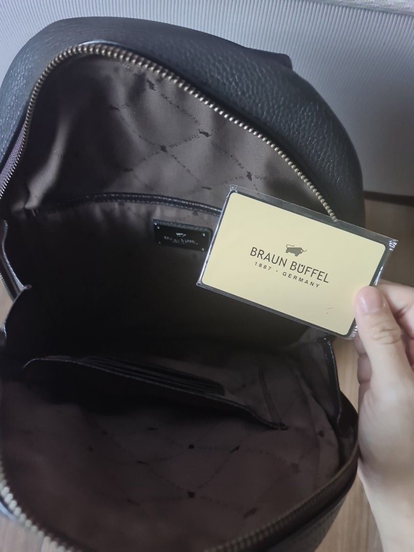 Braun buffel backpack kulit asli, Fesyen Pria, Tas & Dompet , Ransel di ...