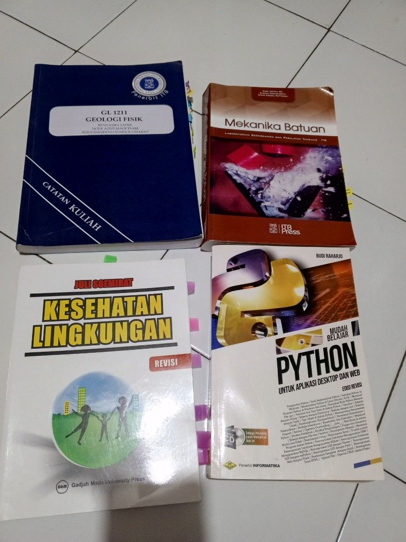 Buku kuliah ITB: kesehatan lingkungan, python, mekanika batuan, dan geologi fisik, Buku & Alat ...