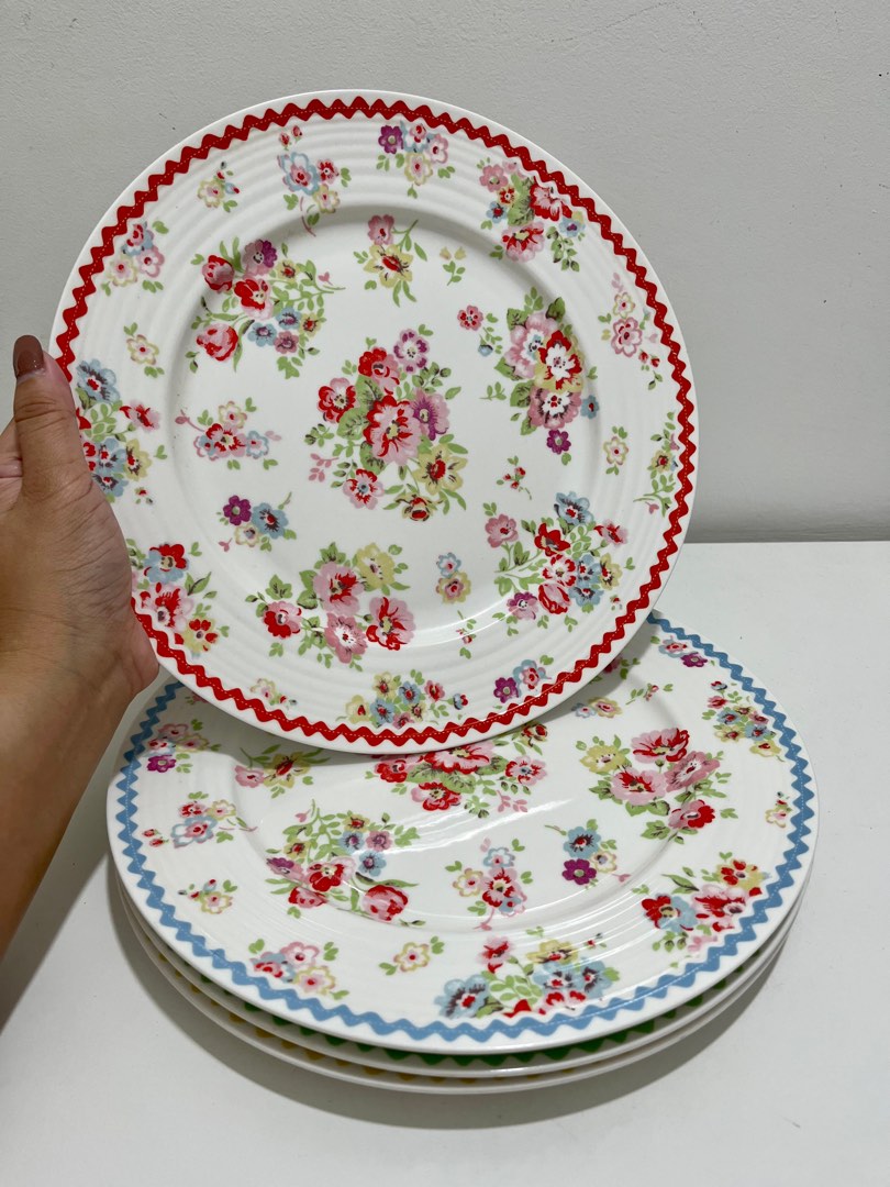 Cath Kidston Plates Set of 4, Furniture & Home Living, Kitchenware ...