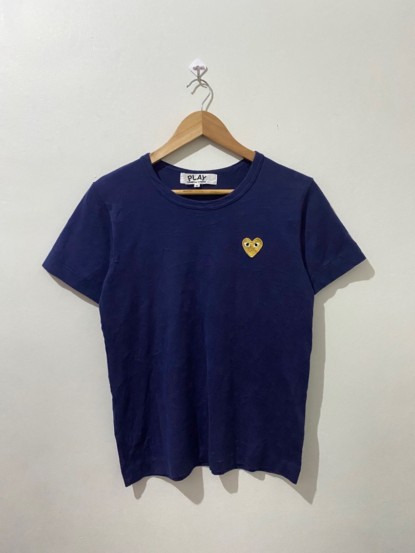 CDG Play Yellow Heart, Women's Fashion, Tops, Shirts on Carousell