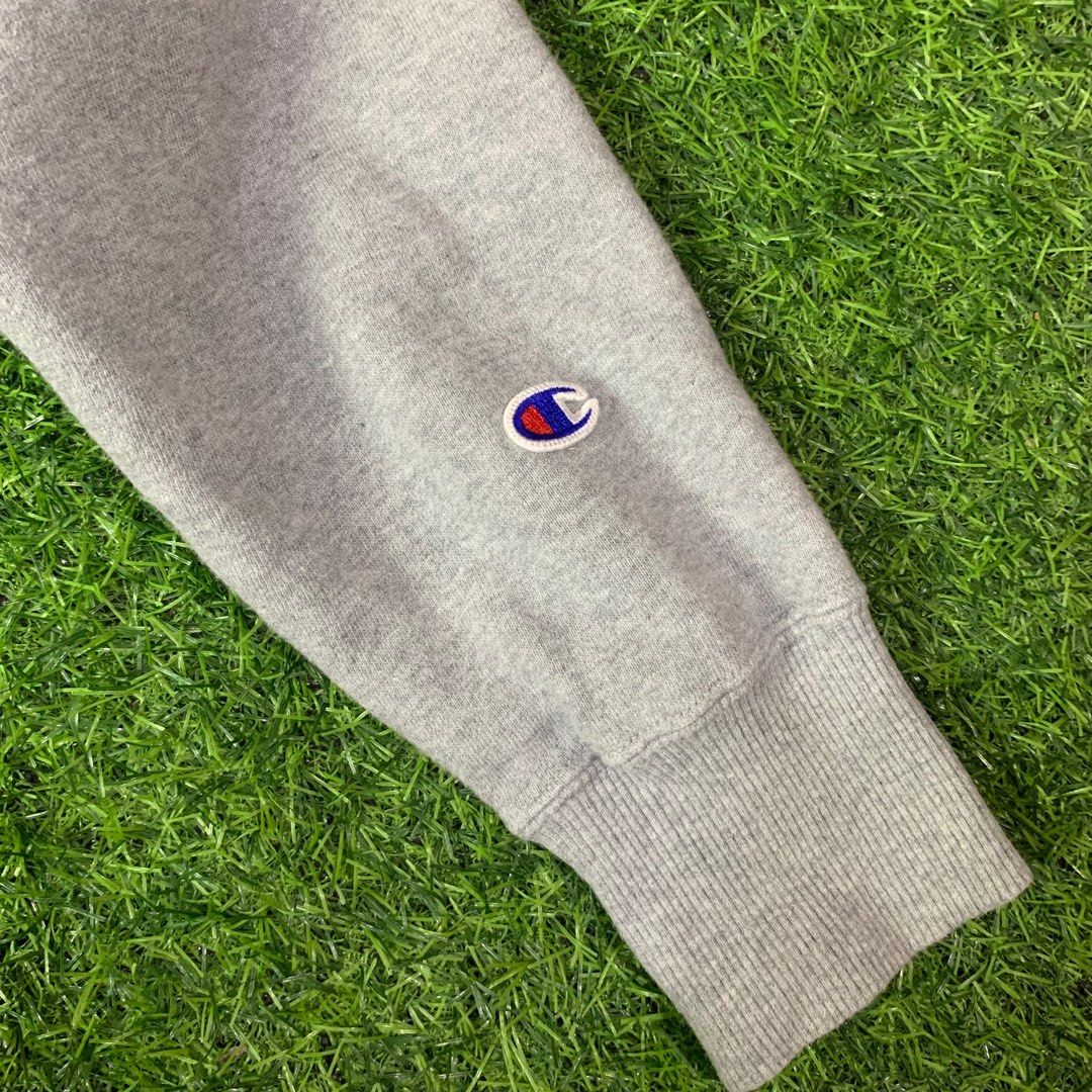 Champion Side Logo Gray Sweater, Men's Fashion, Tops & Sets, Hoodies on ...