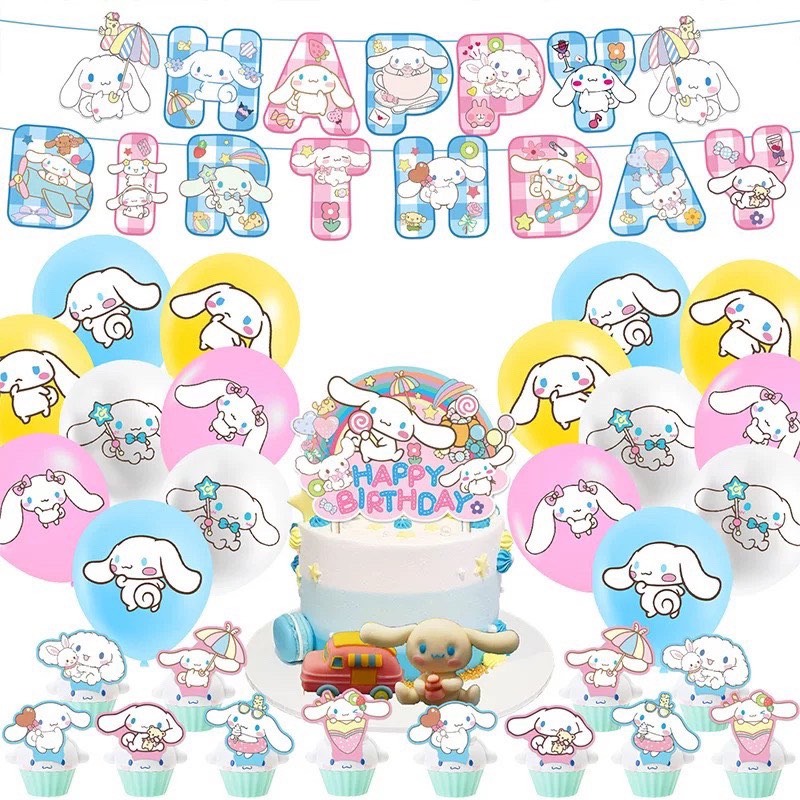 Cinnamoroll Balloons Set A Sanrio Cartoon Theme Birthday Party ...