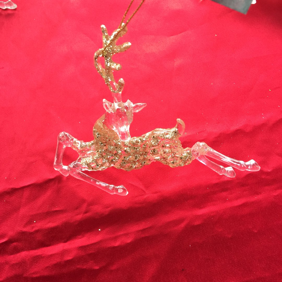 Clear Acrylic Reindeer on Carousell