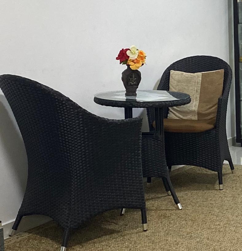 Cofee table with 2 chairs & Bamboo swing chair , Furniture & Home ...