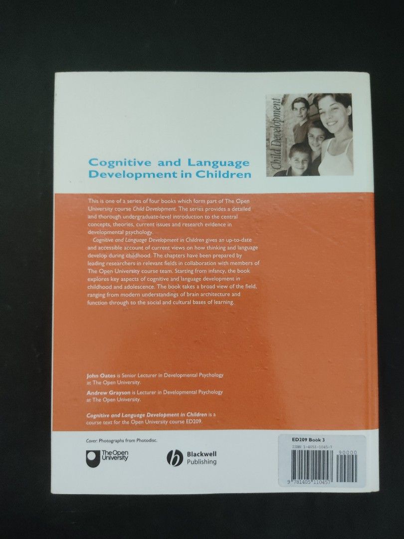 Cognitive and Language Development in Children by Oates & Grayson on ...