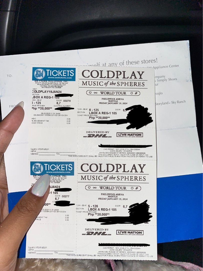 Coldplay PH ticket, Tickets & Vouchers, Event Tickets on Carousell