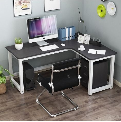 Computer Table/L Shape Study Table/Wood Desk/Free Delivery, Furniture ...