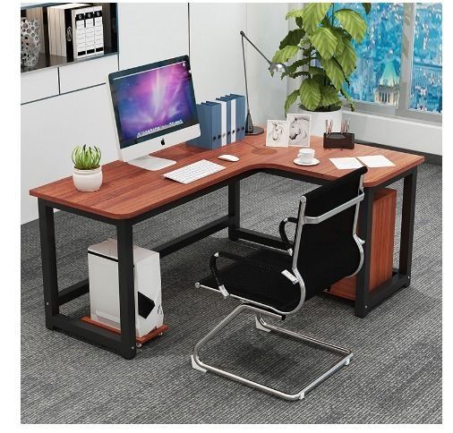 Computer Table/L Shape Study Table/Wood Desk/Free Delivery, Furniture ...