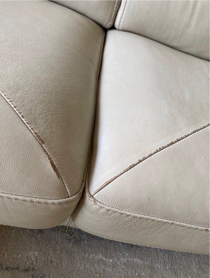 Corium Italia Leather L Shape Sofa, Furniture & Home Living, Furniture ...