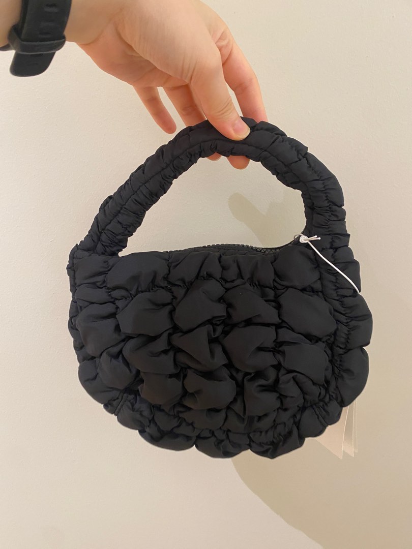 COS Micro Quilted Mini Bag in Black / nano / cloud puffer bag, Women's ...