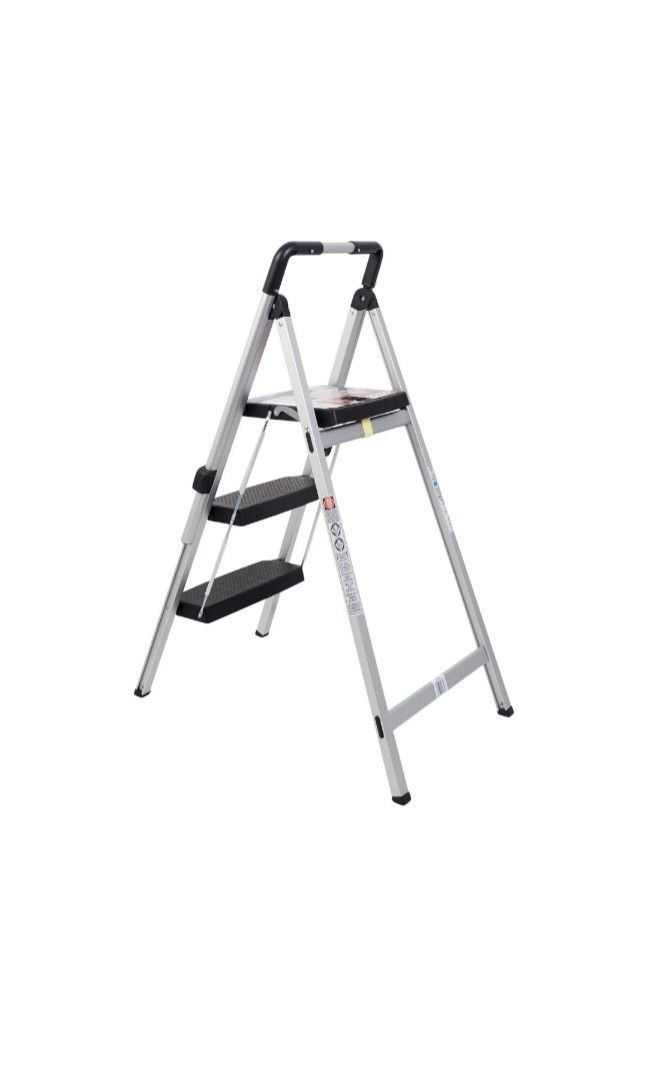 Cosco 3 Steps Aluminium Home Ladder (Magicfold Adjustable), Furniture ...