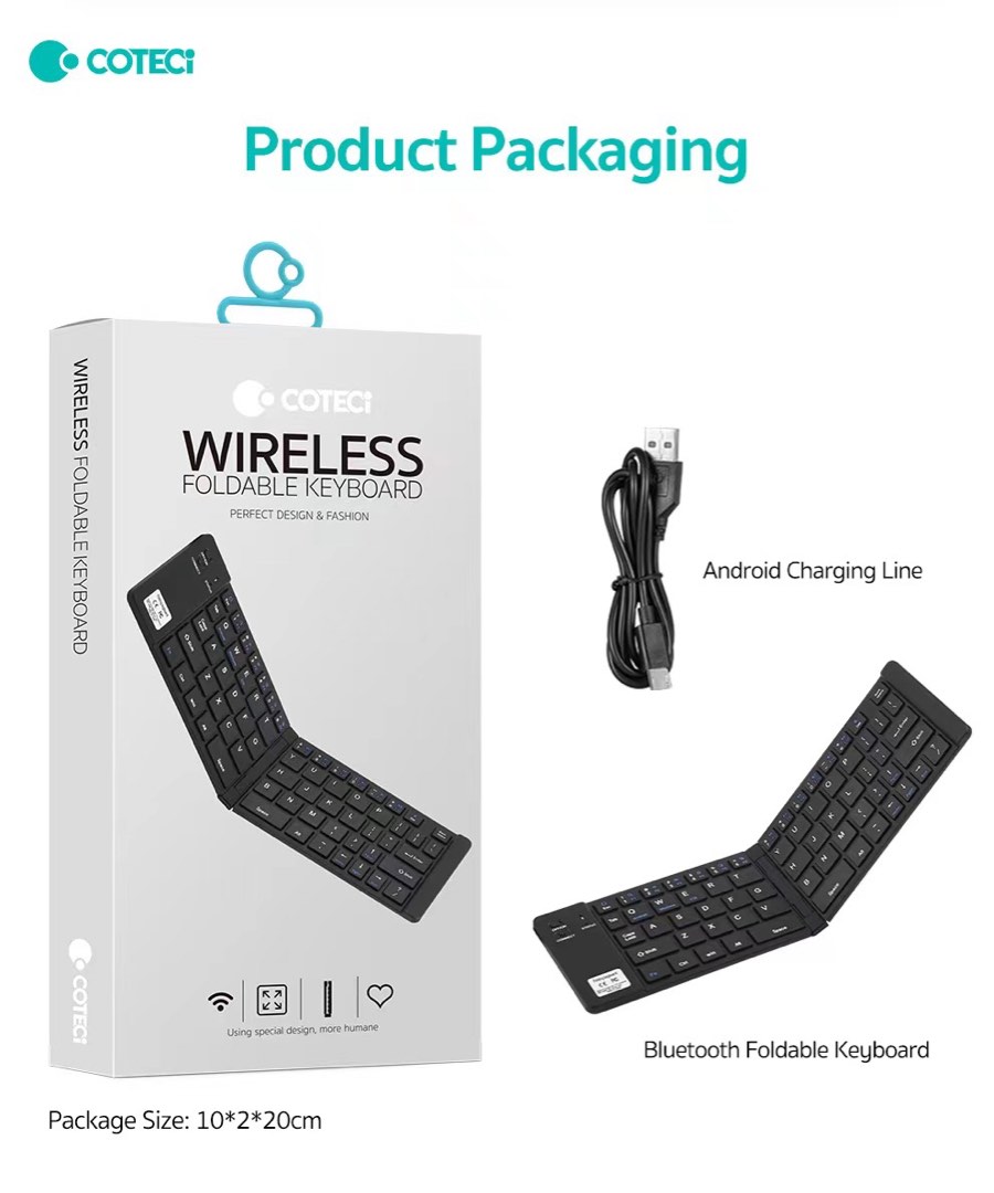 Coteci 摺疊式藍牙鍵盤 64016, 電腦＆科技, 電腦周邊及配件, 電腦鍵盤及相關產品 - Carousell