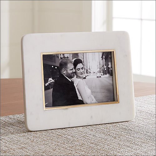Crate and Barrel white marble frame, Furniture & Home Living, Home ...