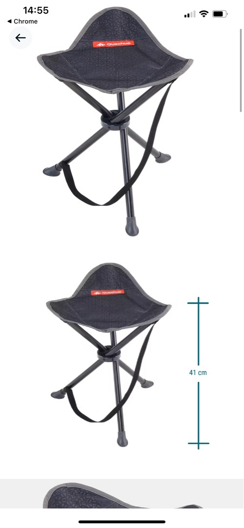 Decathlon outdoor chair, Sports Equipment, Hiking & Camping on Carousell