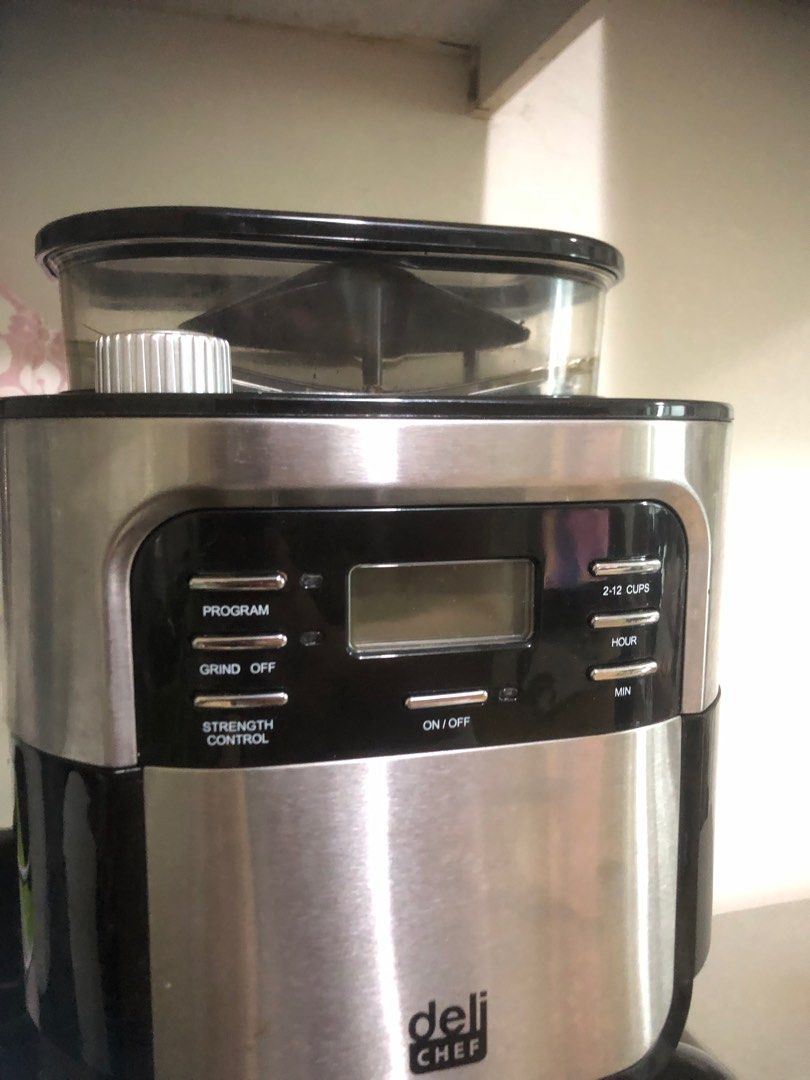 Deli Chef Grind and Brew Coffee Maker (with grinder), TV & Home ...