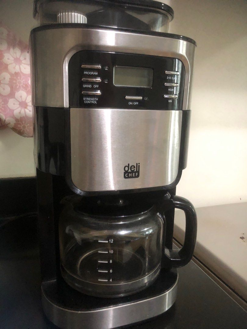 Deli Chef Grind and Brew Coffee Maker (with grinder), TV & Home ...
