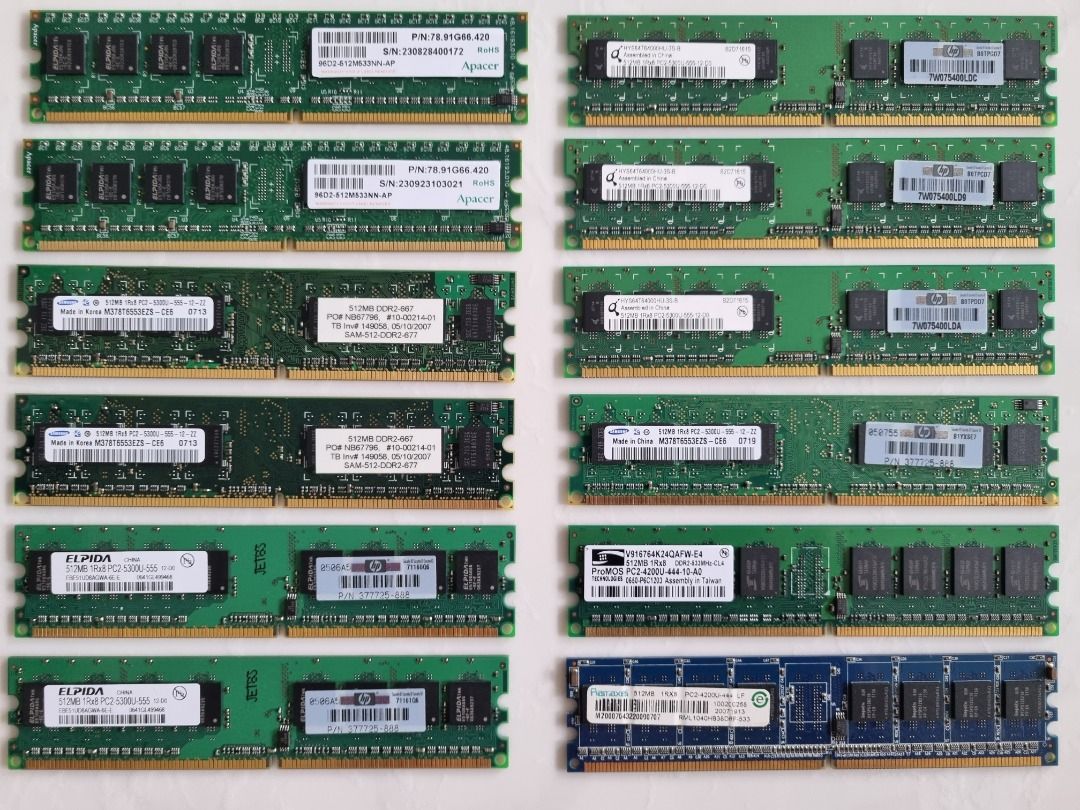 Desktop Ram Memory DDR2, Computers & Tech, Parts & Accessories ...