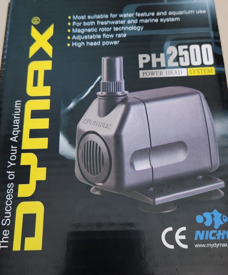 Dymax PH2500 aquarium filter pump, Pet Supplies, Homes & Other Pet Accessories on Carousell