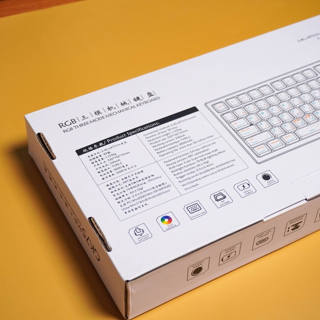 FEKER IK75 V3 75% Keyboard Kit Polycarbonate Plate, Volume Knob, Gasket ...