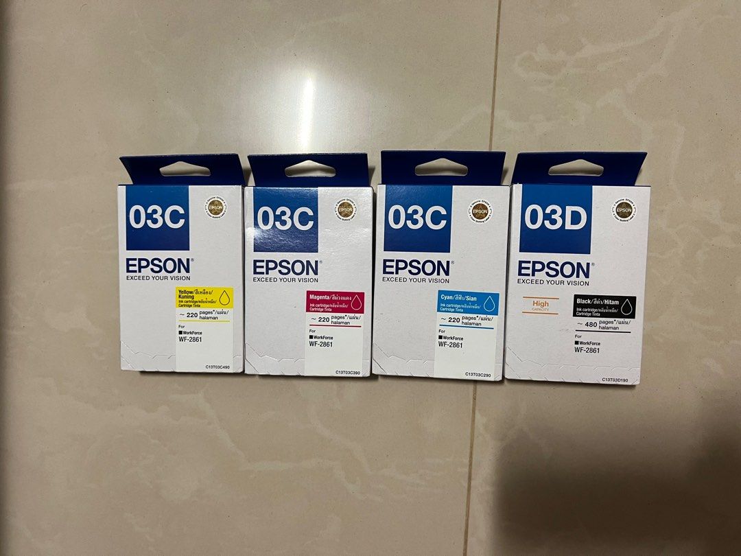 Epson Workforce (WF-2861) Printer Ink, Computers & Tech, Printers ...