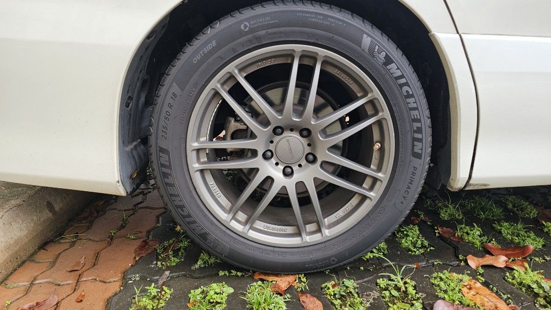 Estima prodrive monoblock forged alloy 18" sport rims with michelin ...