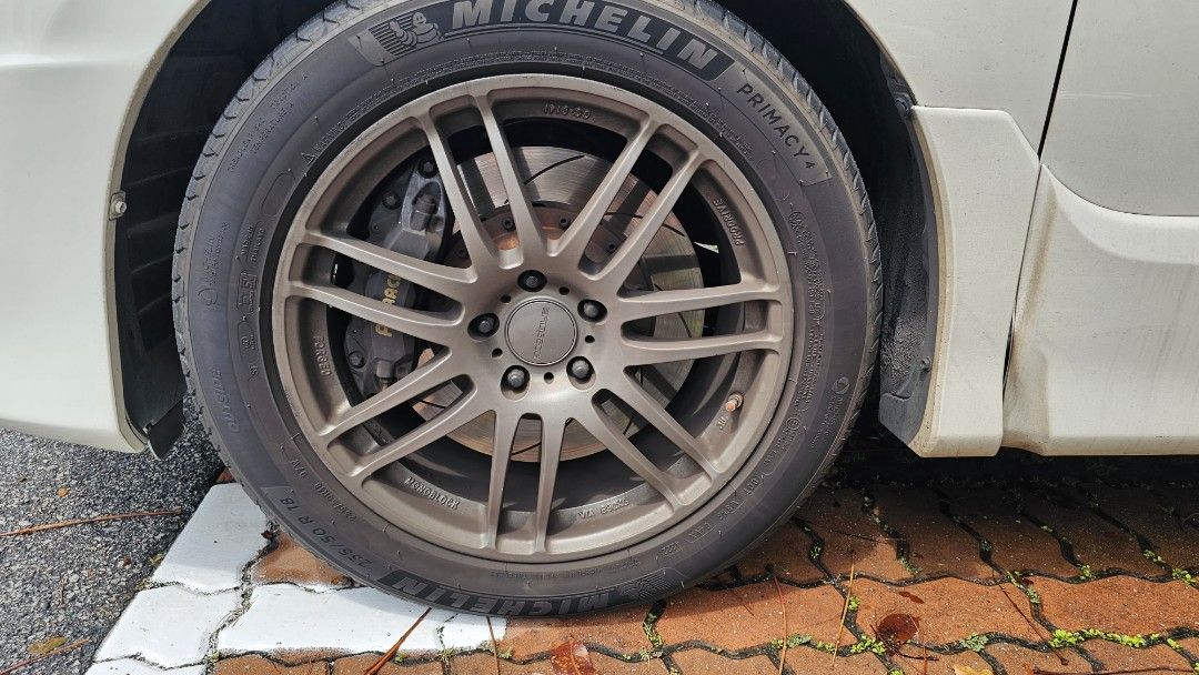 Estima prodrive monoblock forged alloy 18" sport rims with michelin ...