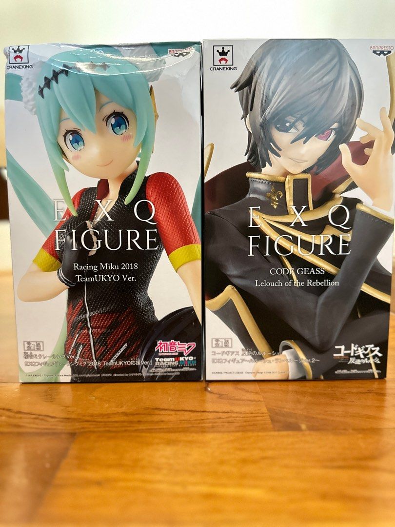 EXQ Racing Miku + EXQ Lelouch of the Rebellion, Hobbies & Toys, Toys ...