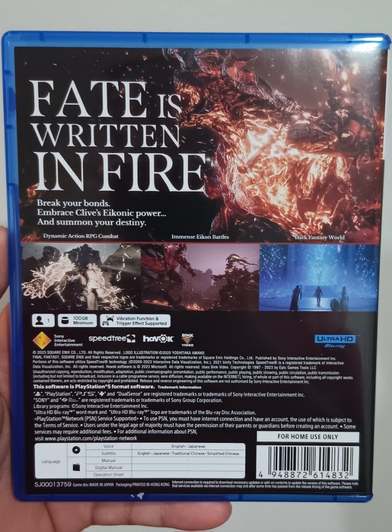 Final Fantasy XVI FFXVI FF16 PS5, Video Gaming, Video Games ...