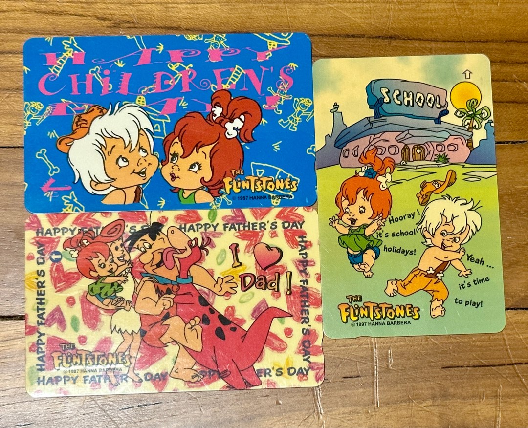 Flintstone Singtel Phone Cards (all 3 in a set), Hobbies & Toys ...