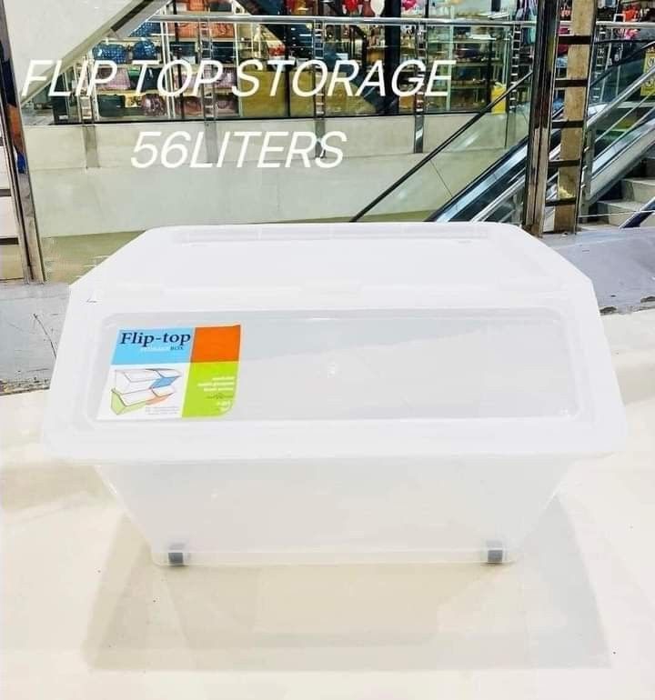 Fliptop Storage Box (56L), Furniture & Home Living, Home Improvement ...