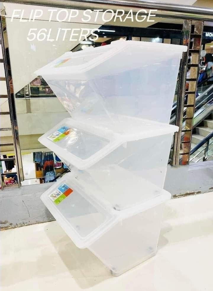 Fliptop Storage Box (56L), Furniture & Home Living, Home Improvement ...